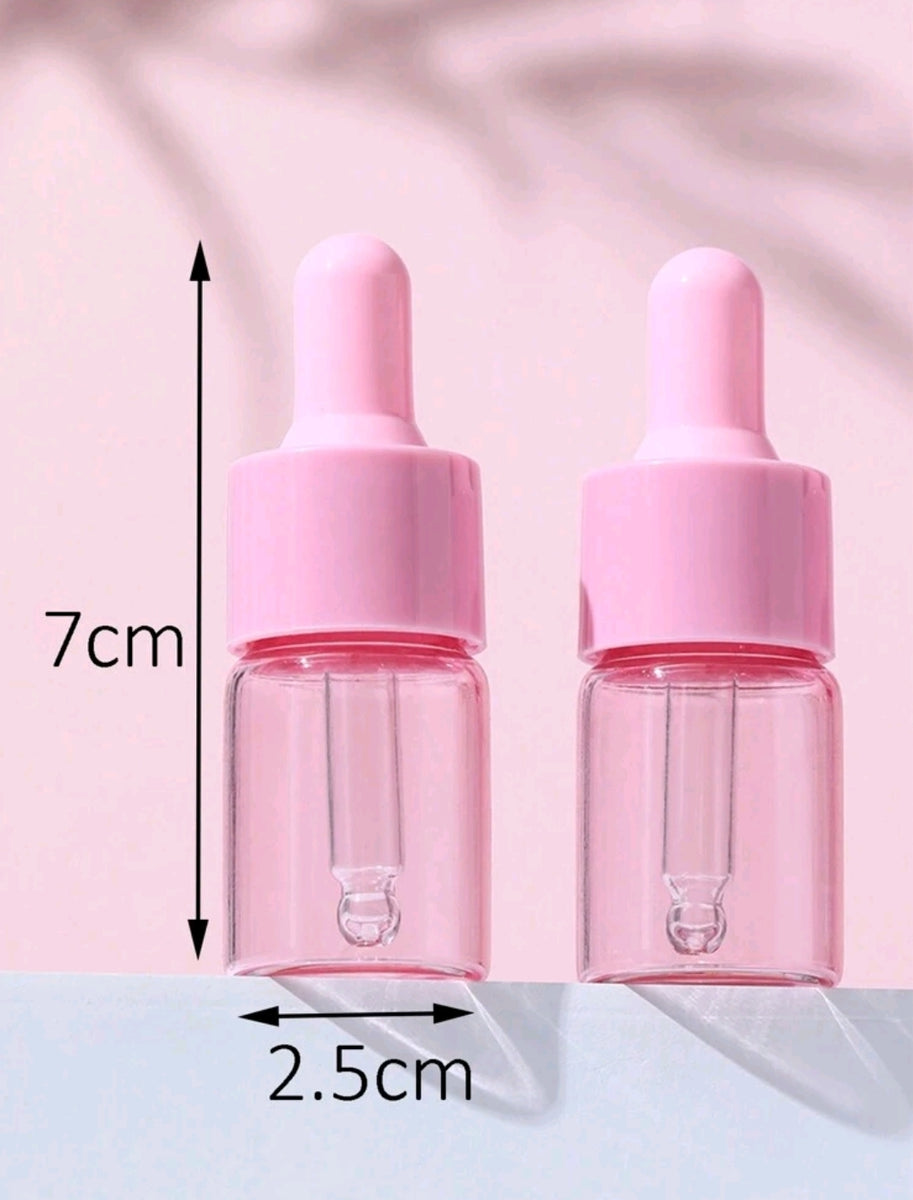 10ml Pink Glass Dropper Bottles | Salon Grade luxury skincare